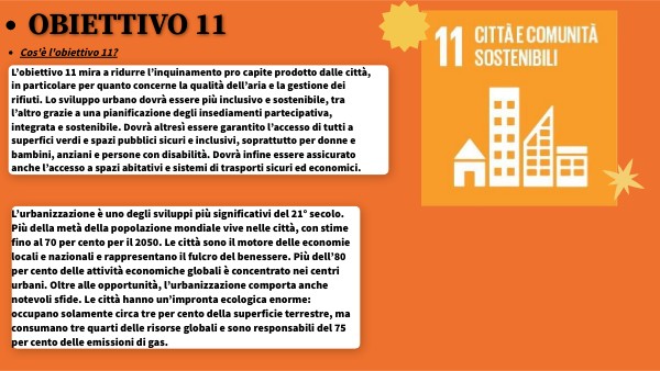 OBIETTIVO 11 | Genially