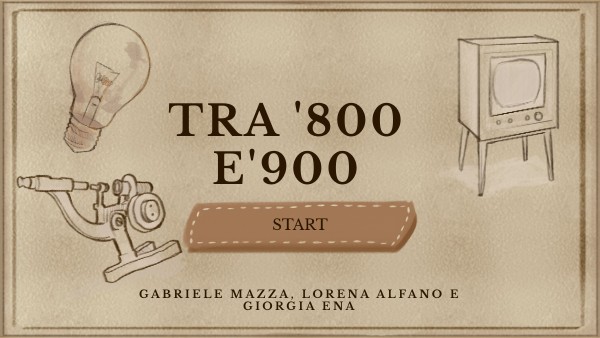 TRA '800 E '900 | Genially