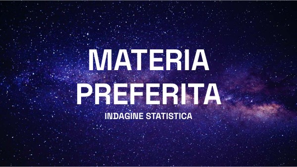 MATERIA PREFERITA