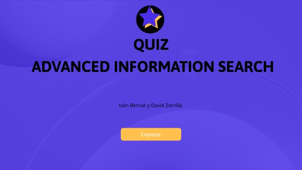 QUIZ ADVANCED INFORMATION SEARCH | Genially