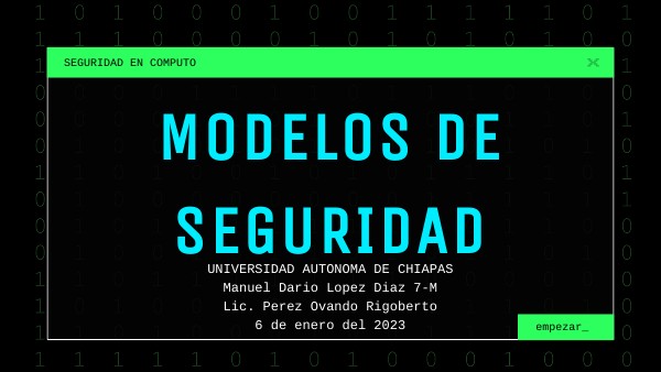 Modelo de seguridad informática