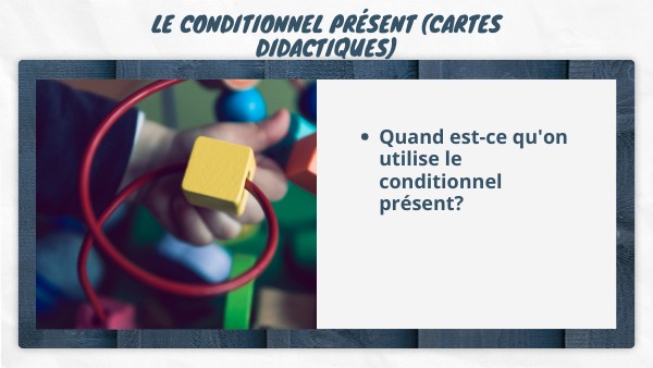 CHOICE BOARD conditionnel présent | Genially