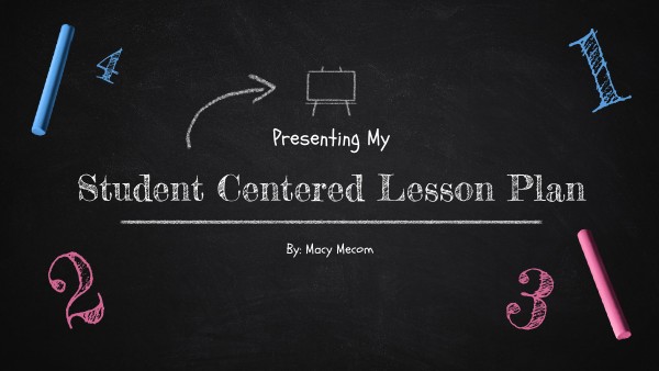 student centered lesson plan