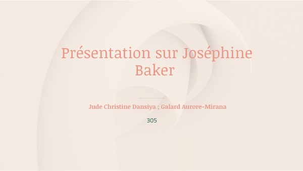 Présentation sur Joséphine Baker | Genially