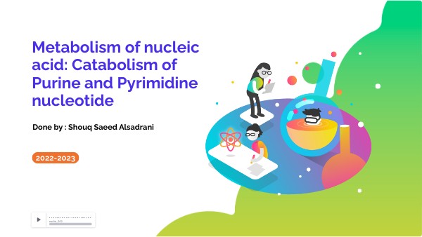 Metabolism of nucleic acid: Catabolism of Purine and Pyrimidine nucleo ...