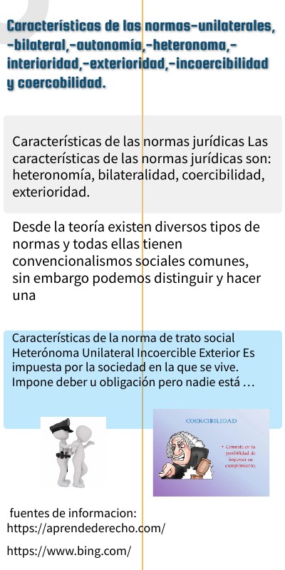 Características de las normas-unilaterales, -bilateral,-autonomía,-het ...