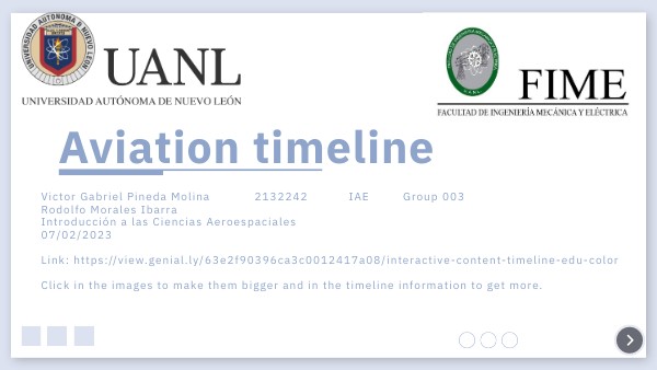 Aviation Timeline | Genially