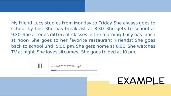 Sample conversation lesson 8 Augoestionado II | Genially