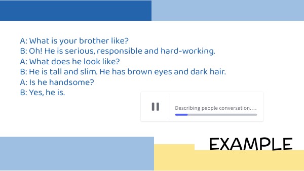 Sample conversation lesson 9 Augoestionado II | Genially