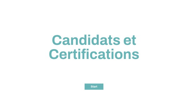 Quiz candidats et certifications | Genially
