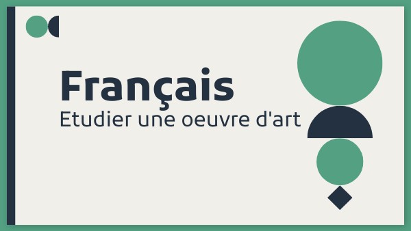 Analyser une oeuvre d'art