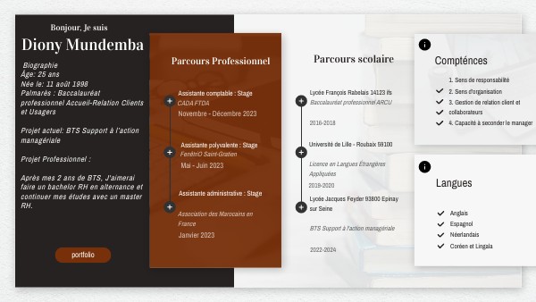 CV biographie | Genially