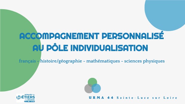 présentation fevrier 2024 Pôle Individualisation URMA SL 44