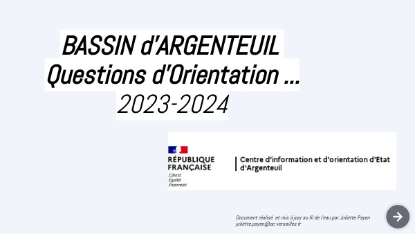 2023-2024 Questions d'Orientation - Bassin d'Argenteuil | Genially