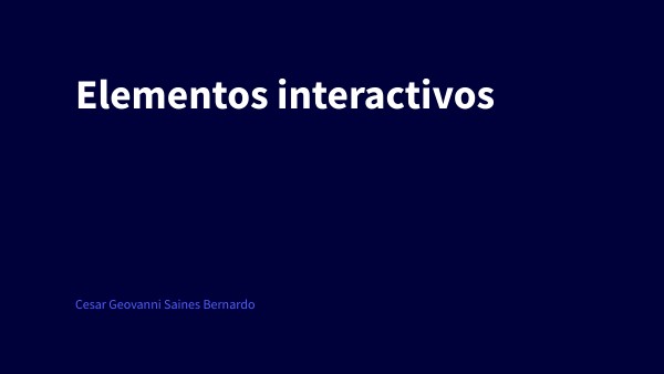 ELEMENTOS INTERACTIVOS | Genially