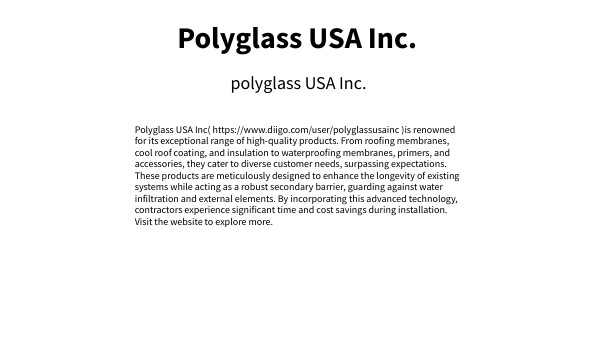Polyglass USA Inc.