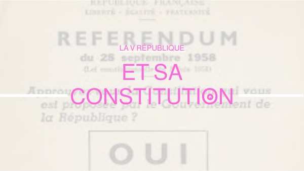 Origine de la Constitution