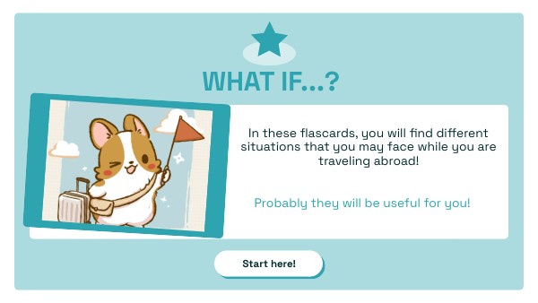 Workshop - challenging situations while traveling | Genially