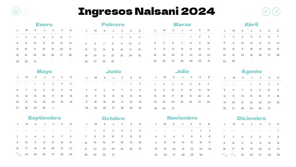 CALENDARO INGRESOS NALSANI 2024 | Genially
