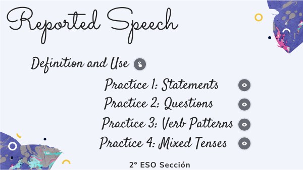 Reported Speech | Genially