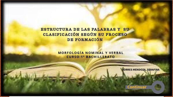 ESTRUCTURA DE LA PALABRA Y PROCESO DE FORMACIÓN DE PALABRAS