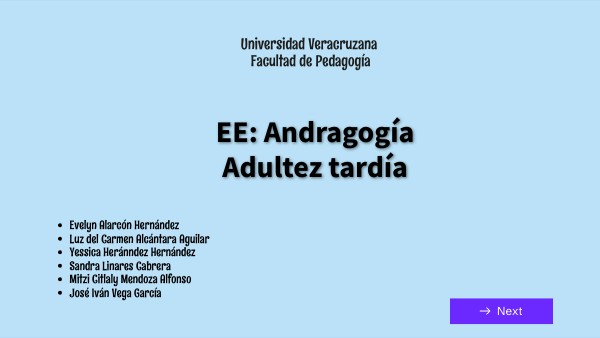 Adultez tardía | Genially