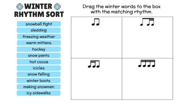 winter rhythm sort - advanced