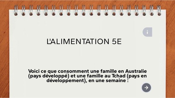 des alimentations différentes