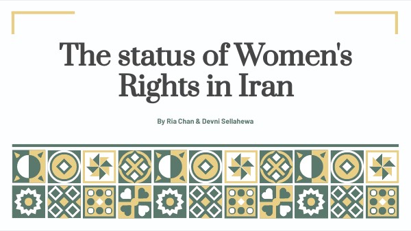 The status of Women's Rights in Iran | Genially