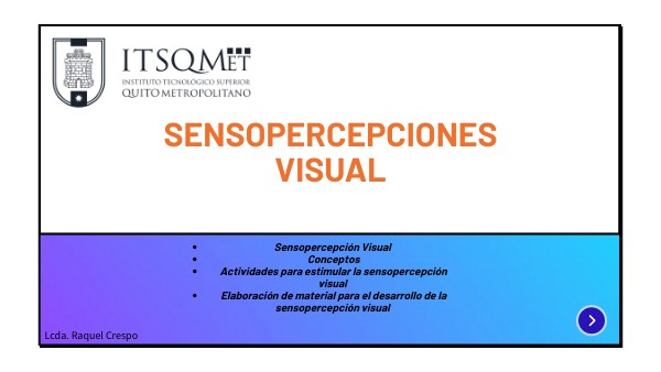 SENSOPERCEPCIONES VISUAL | Genially