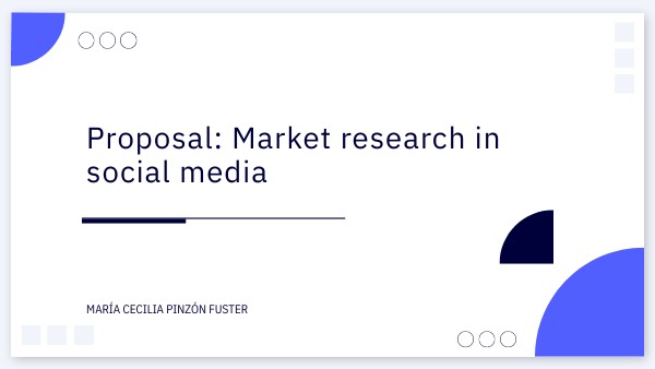 Proposal: Market research in social media | Genially