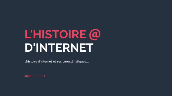 L'HISTOIRE D'INTERNET | Genially