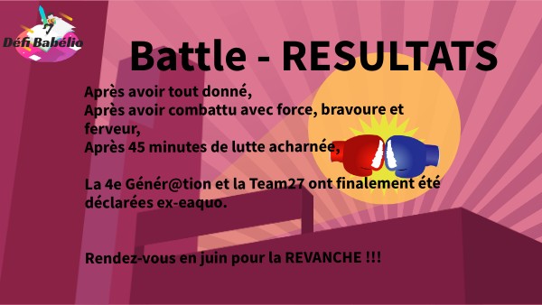 Résultats Battle