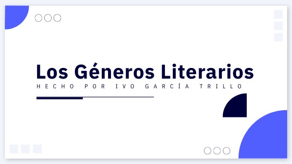 Los géneros literarios | Genially