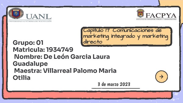 Capítulo 17 Comunicaciones de marketing integrado y directo | Genially