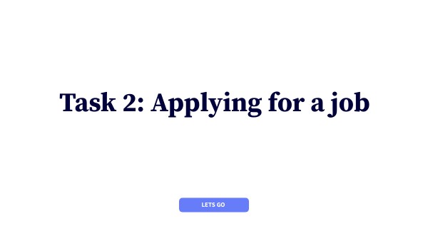 Task 2: Applying for a job
