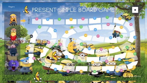 minion BOARD GAME present simple | Genially