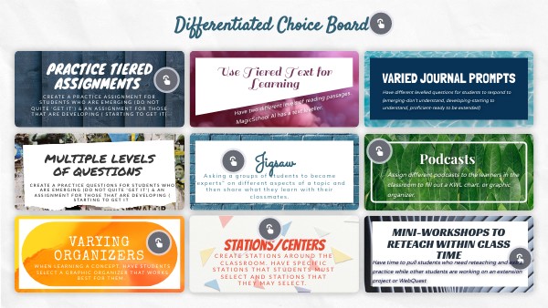 Differentiated Choice Boards
