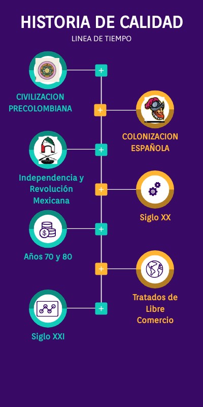 Línea evolución de calidad en Mexico | Genially
