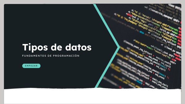 Tipos de datos - Fundamentos de programación | Genially