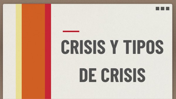 CRISIS Y TIPOS DE CRISIS | Genially