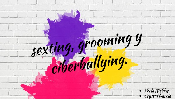 sexting, grooming y ciberbullying.