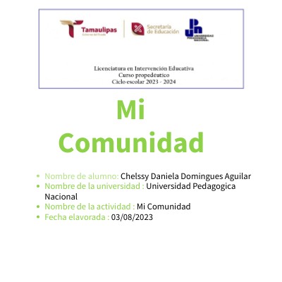 actividad 2 mi comunidad