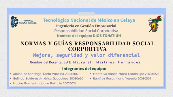 NORMAS Y GUÍAS RSC | Genially