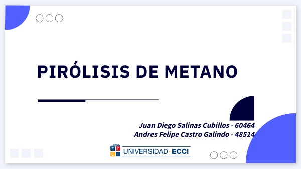PIRÓLISIS DE METANO | Genially