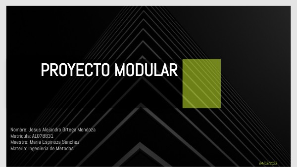 PROYECTO MODULAR INGENIERIA DE METODOS | Genially
