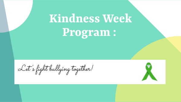 cloe's anty-bullying week program