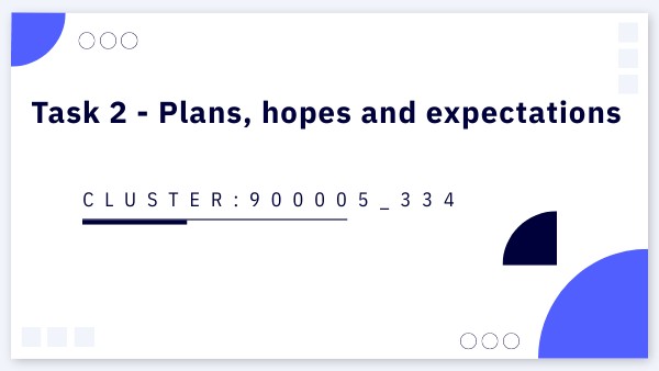 Task 2 - Plans, hopes and expectations