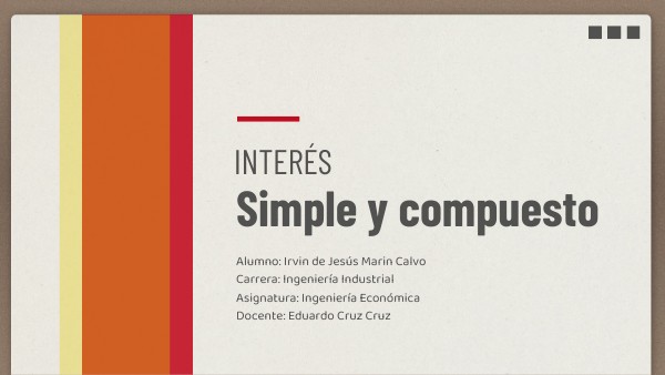 Interés Simple y Compuesto. | Genially