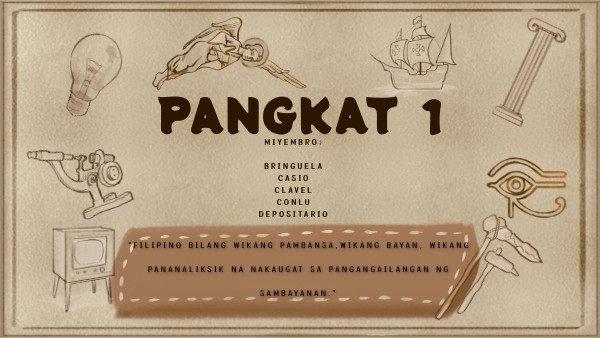 FILIPINO PANGKAT 1